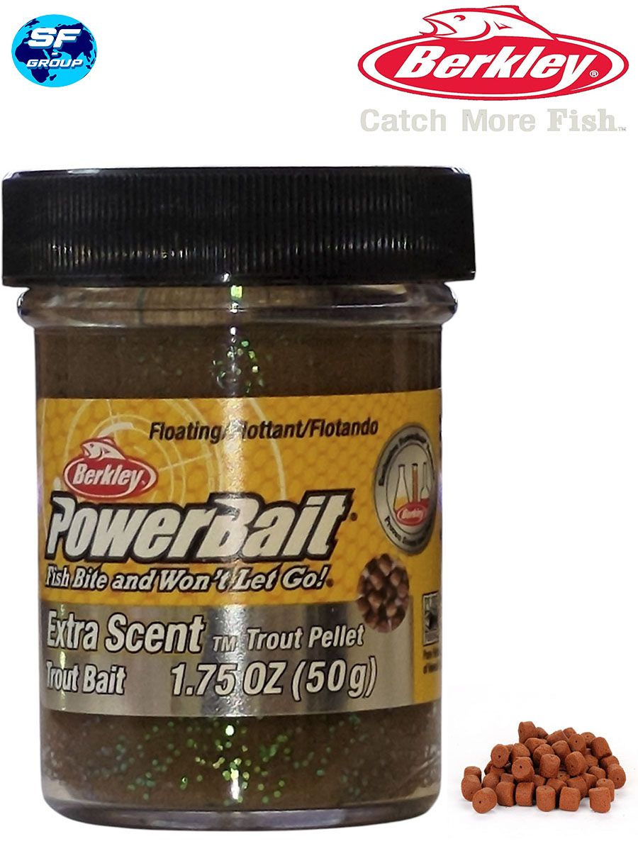 Паста Berkley PowerBait Natural Scent Trout Pellet пеллетс коричневый ...