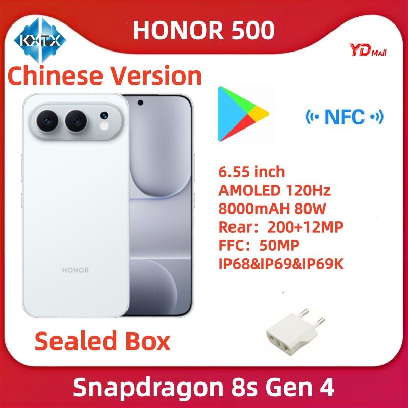 Смартфон Honor honor500 256 ГБ 12 ГБ Серый 6.55 OLED/AMOLED Honor ...