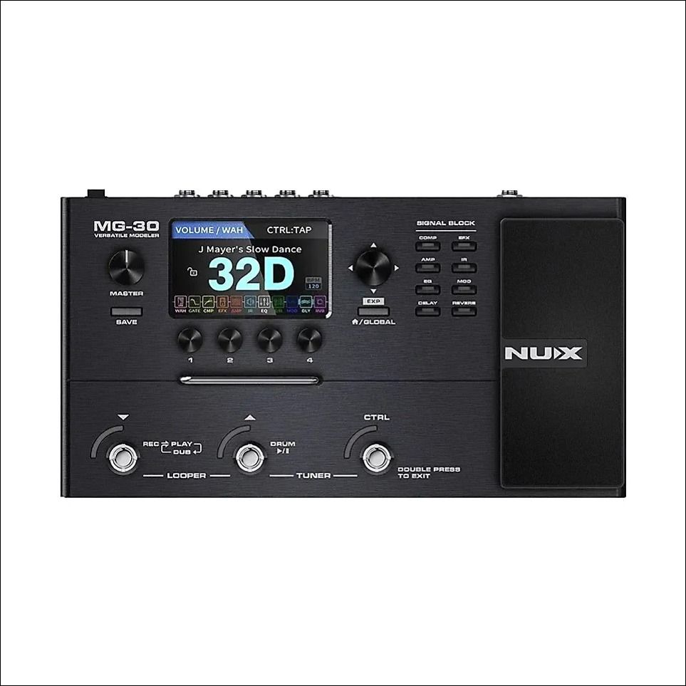 NUX MG30 гитарный процессор педаль эффектов бирюзовый черный с ...