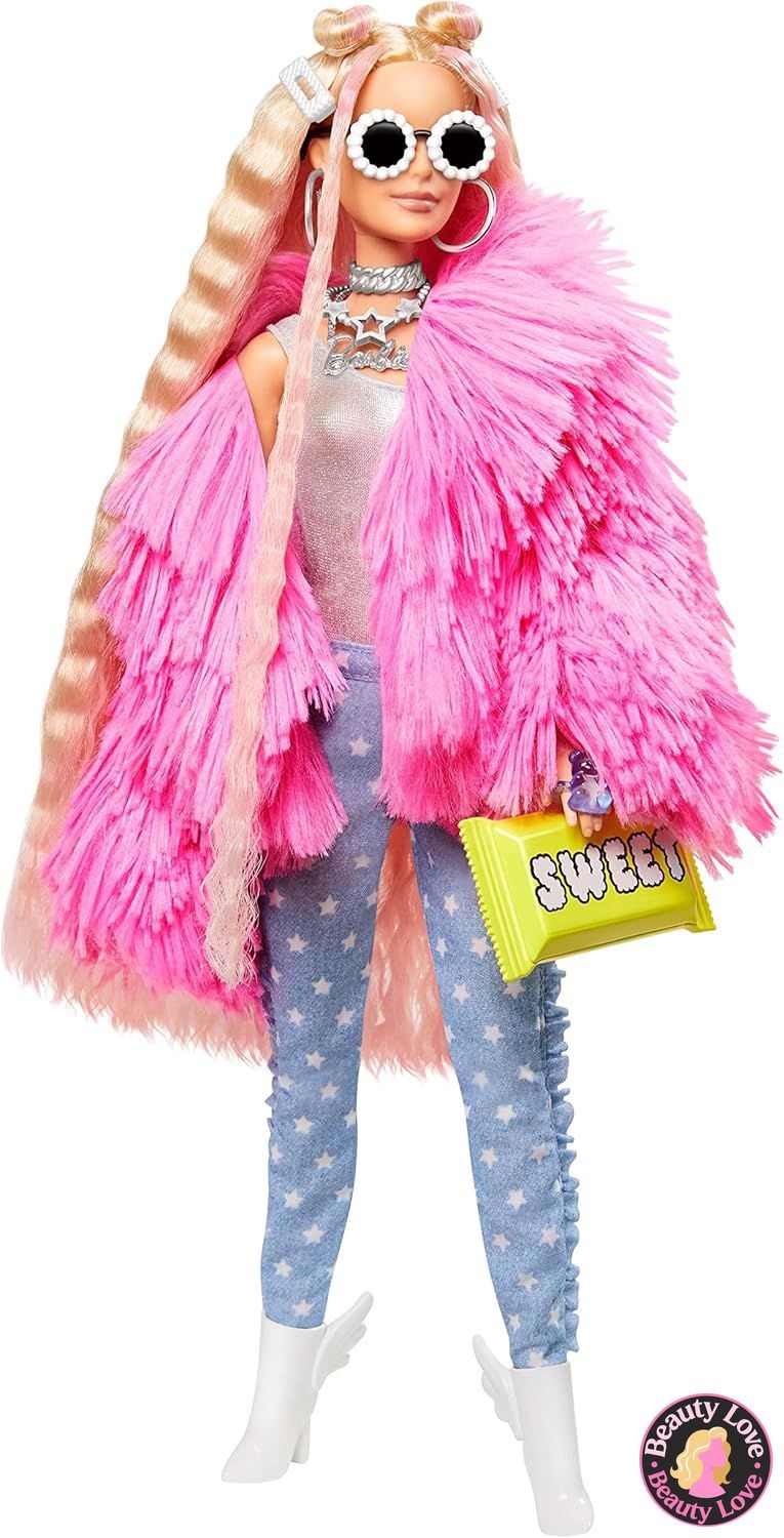 Barbie Кукла Extra N3 в розовой шубе GRN28-JA11 G1-19A купить на OZON ...