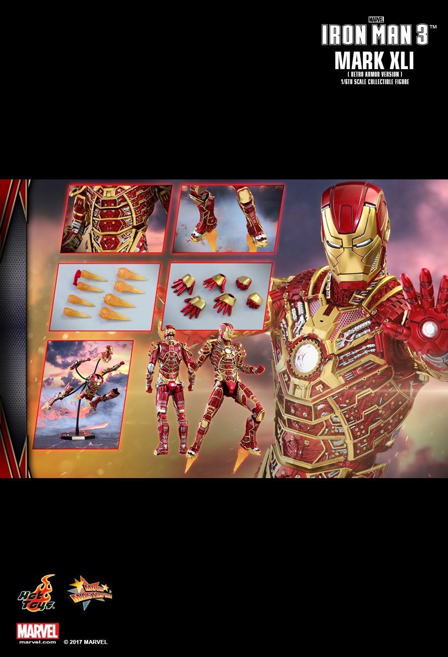 Hot Toys Iron Man 3 Bones Mark XLI (Retro Armor Version), железный ...