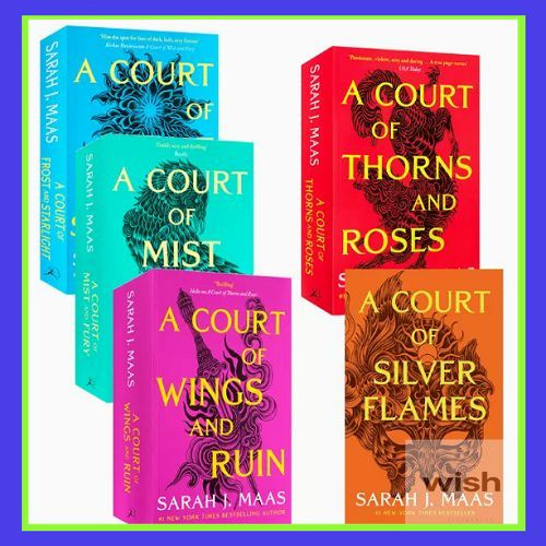 Набор книг A Court of Thorns and Roses в мягкой обложке, 5шт Maas Sarah ...