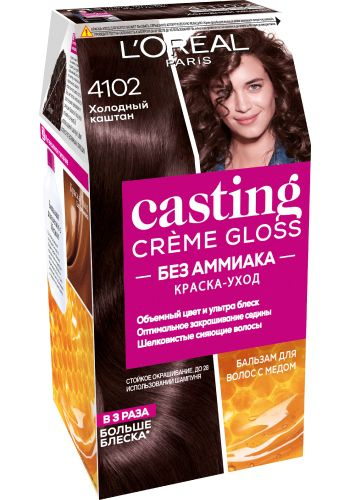L'Oreal Paris Краска для волос Casting Creme Gloss, 4102 Холодный ...