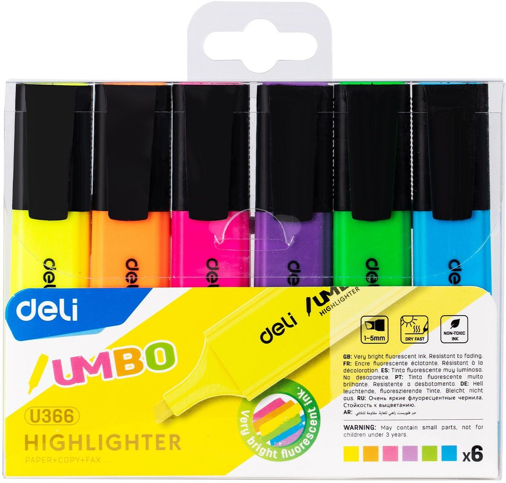 Набор текстовыделителей Jumbo, 6 цветов - купить с доставкой по ...