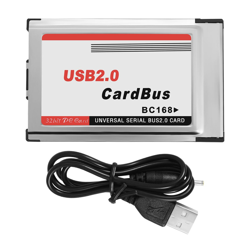 PCMCIA to USB 2.0 CardBus Dual 2 Port 480M Card Adapter для ноутбука ПК ...