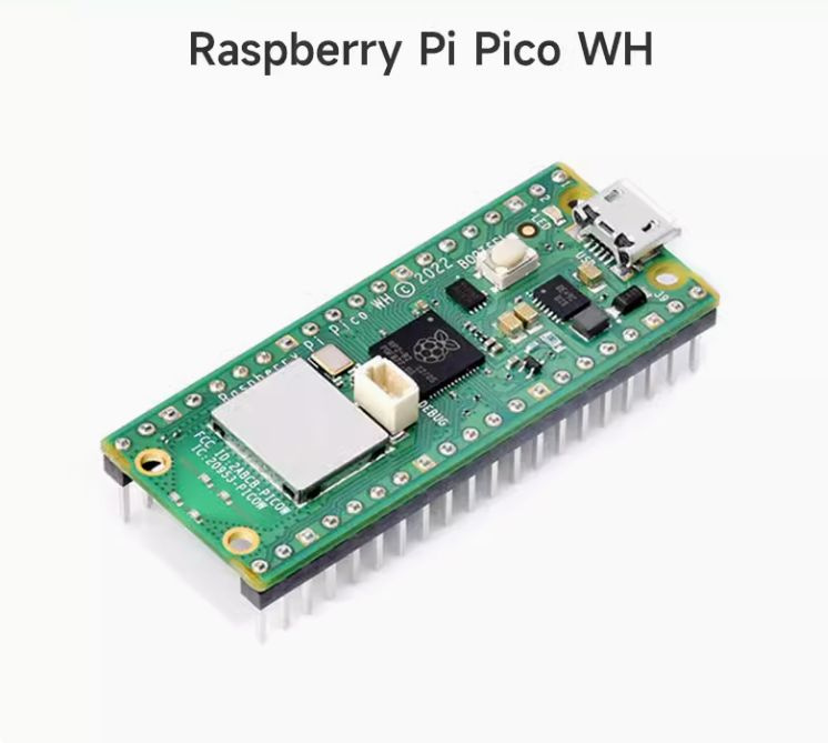 (Raspberry Pi Pico WH) Плата разработки микроконтроллера версии Raspberry Pi Pico WiFi с черным ...