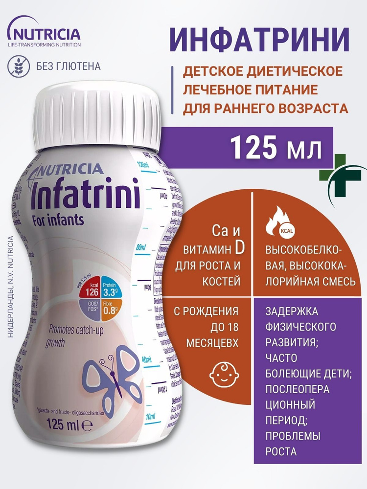 Infatrini Нутриция Инфатрини 125 мл купить на OZON по низкой цене ...
