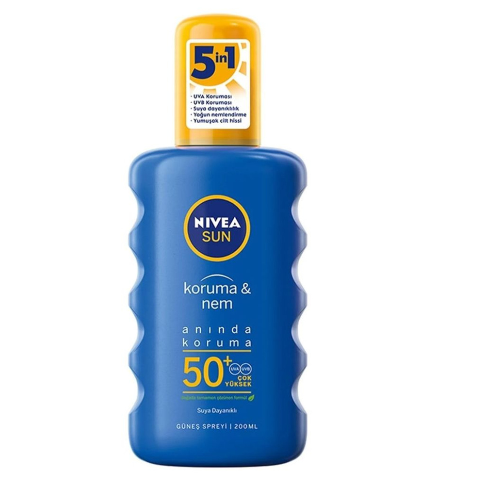 NIVEA Солнцезащитный спрей для защиты и увлажнения 50+gkf 200 мл купить ...