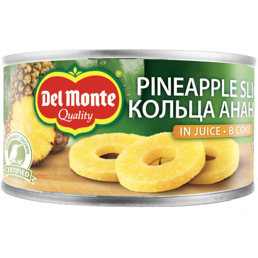 Ананасы Del Monte кольца в соке, 220г х 6 штук - купить с доставкой по ...