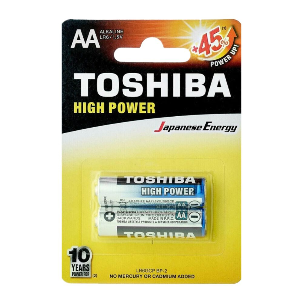 Батарейка Toshiba LR6 AA Alkaline 1.5V - блистер 2 шт. - купить с ...