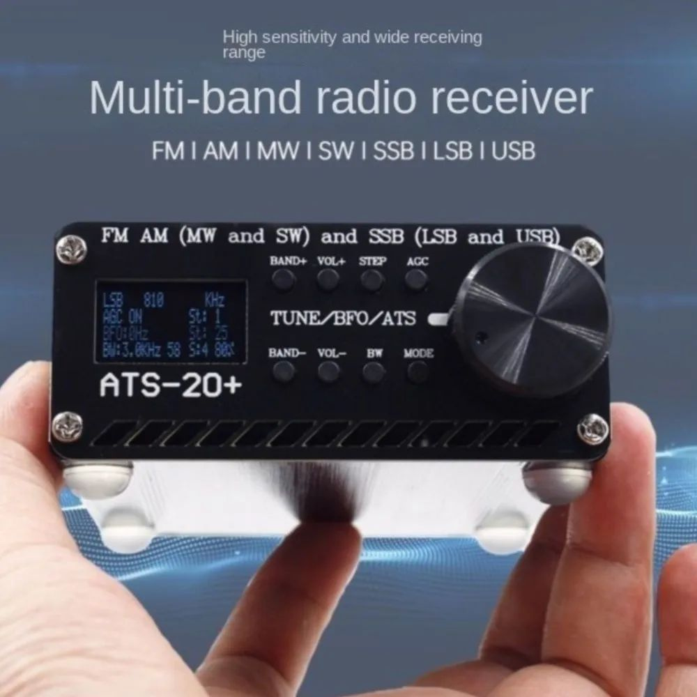 SI4732 ATS-20+ Plus ATS20 V2 Вседиапазонный Радиоприемник FM AM (СВ И SW) SSB С Литиевой ...