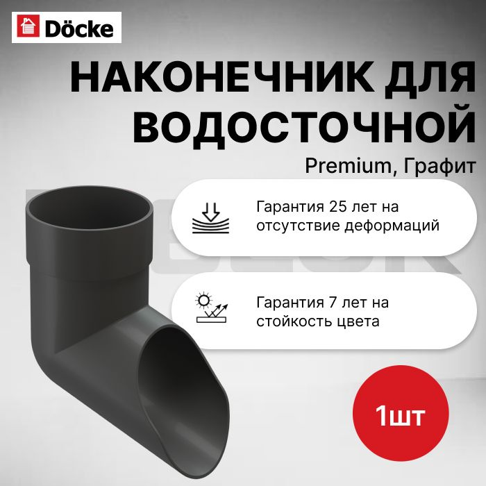 Docke PREMIUM Элемент водостока / Наконечник трубы Графит купить на OZON по низкой цене (807138966)