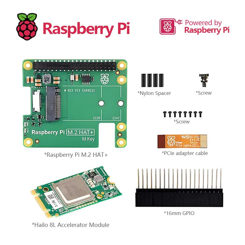 Официальный оригинальный Набор Raspberry Pi AI объединяет официальную M ...
