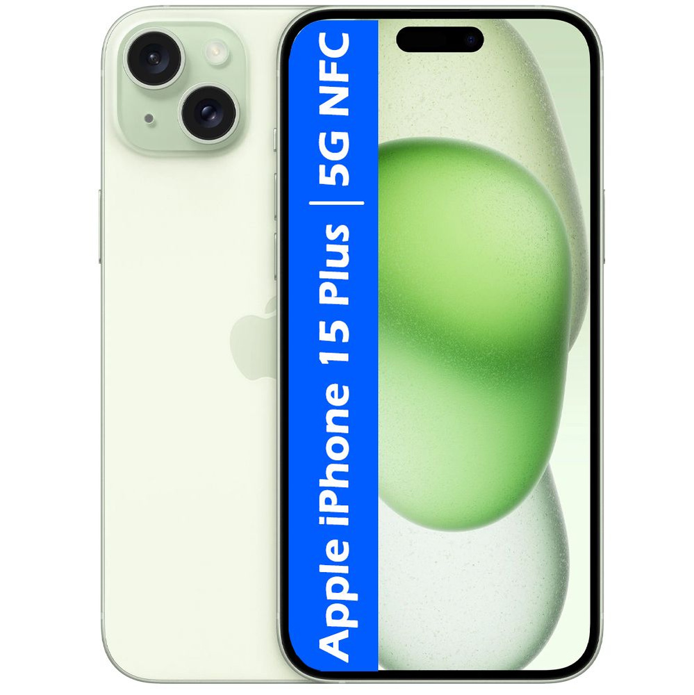 Смартфон Apple 15 plus sim+esim 128 ГБ 6 ГБ Зеленый 6.7 OLED/AMOLED ...
