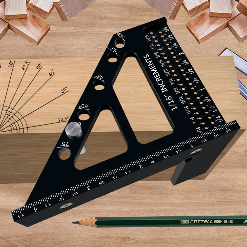 FNICEL Линейка/угольник 112мм х 82мм, Алюминий купить на OZON по низкой ...