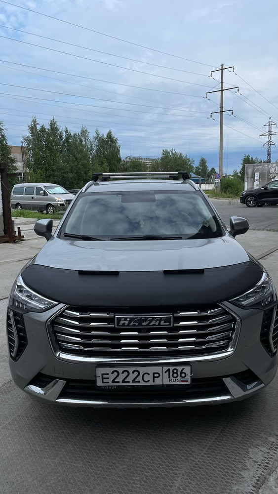Дефлектор капота АВТОСТИЛЬ Оксфорд 210D, Экокожа Haval Jolion Хавал ...