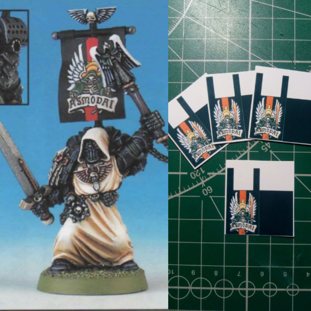 Asmodai Banner 1996 Dark Angels Space Marines Warhammer самоклеющийся ...