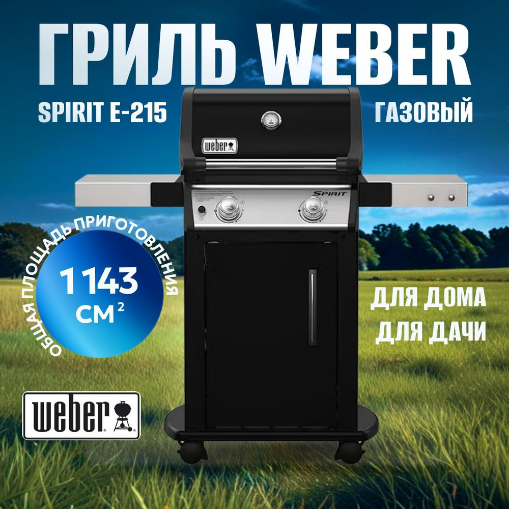 Газовый гриль Weber Spirit E-215 LP, барбекю портативный купить на OZON ...