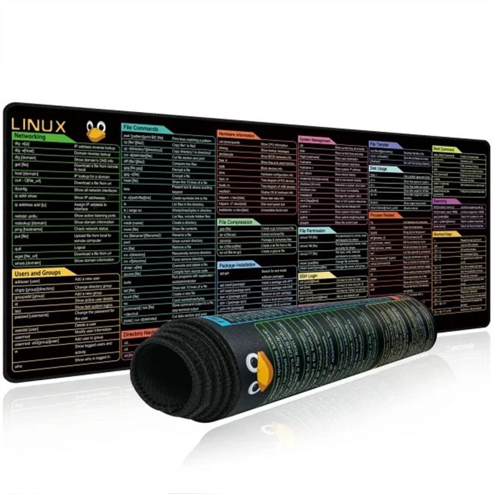 Коврик для мыши LINUX Коврик для мыши для клавиш быстрого доступа (300*800*2MM), черный, зеленый ...