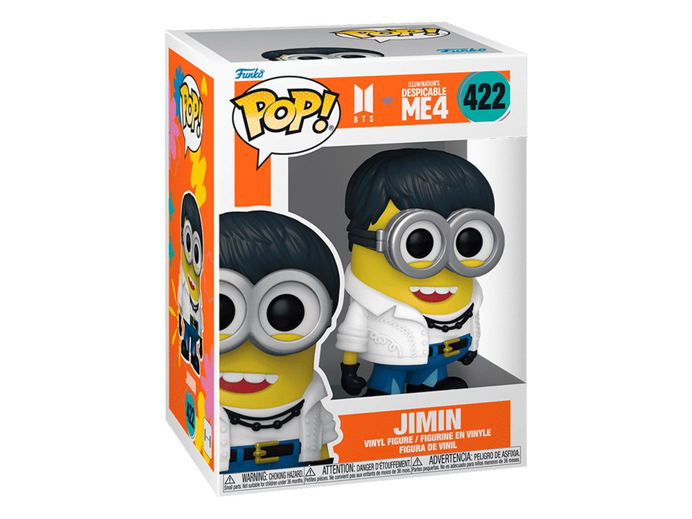 Фигурка Funko POP! Rocks BTS X Despicable Me 4 Jimin Minion (422) 85964 ...