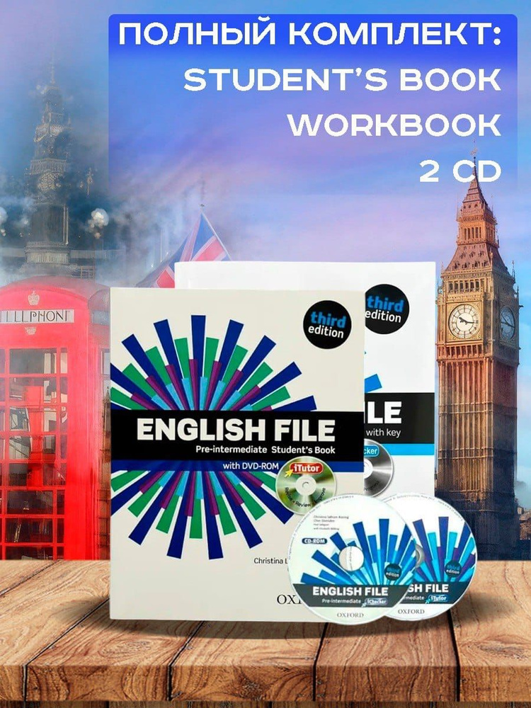 English File Pre-Intermediate 3rd (Third Edition) Student book + Workbook + CD купить на OZON по ...