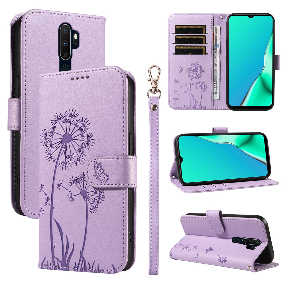 Кожаный с визитницей чехол для Oppo A9 2020 (CPH1937, CPH1939, CPH1941 ...