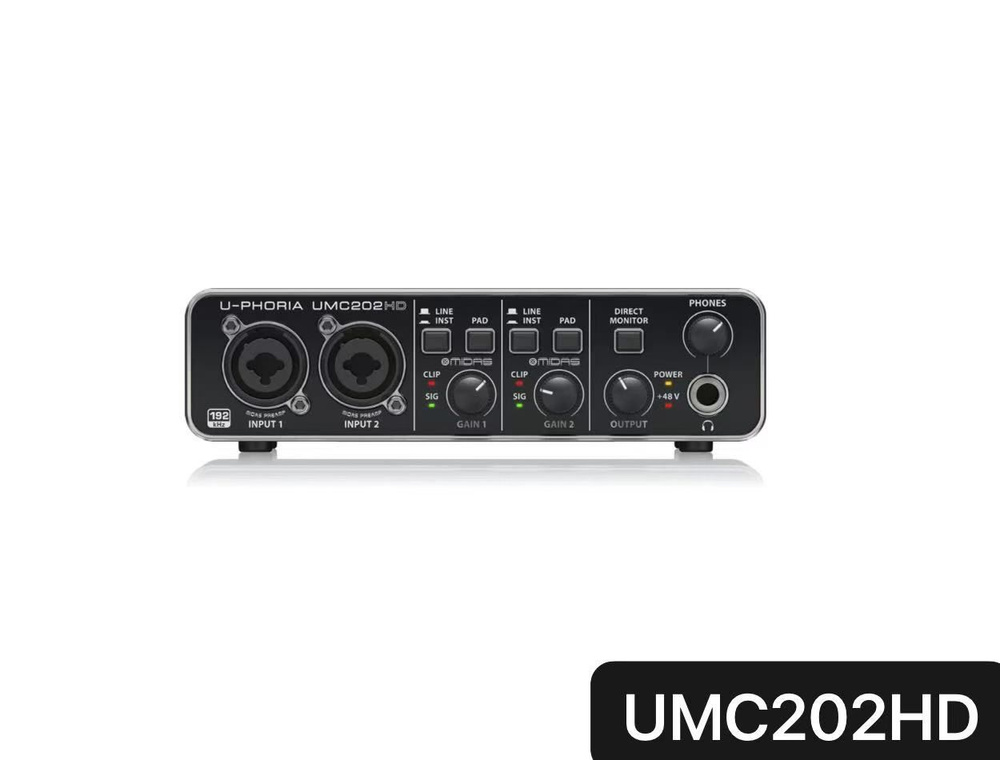 Студийный комплект для звукозаписи универсальный Behringer UMC202HD USB ...
