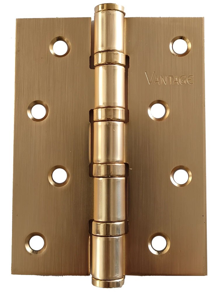 Петли врезные универсальные усиленные Vantage B4-SG 100*75*3, на подшипниках, сатин золото, 2 шт ...