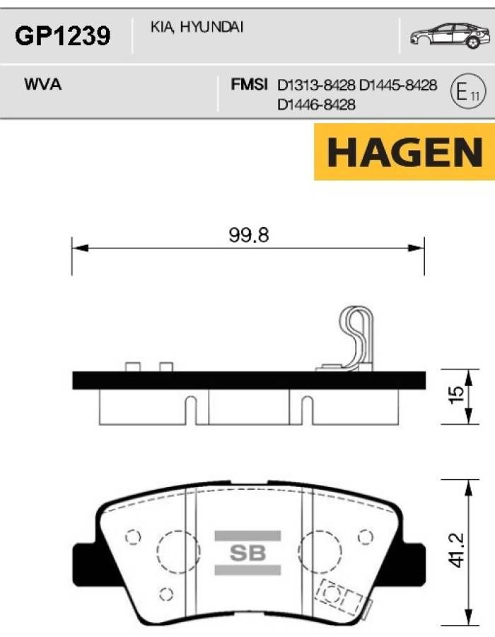 Колодки тормозные задние перед Sangsin GP1239 купить на OZON по низкой ...