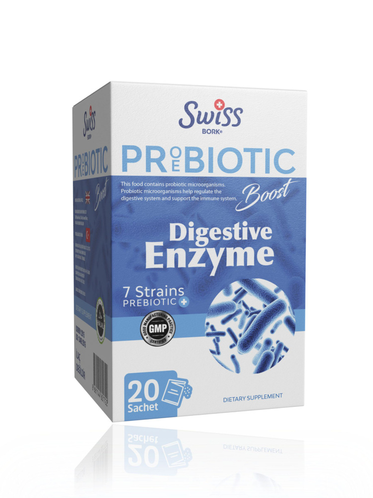 Swiss Bork Proebiotic Boost Digestive EnzymeКомплекс для Пищеварения: 7 Пробиотиков и Ферменты ...