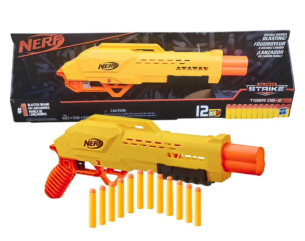 Бластер пистолет Нерф Альфа Страйк / Nerf Alpha Strike Tiger DB-2 ...