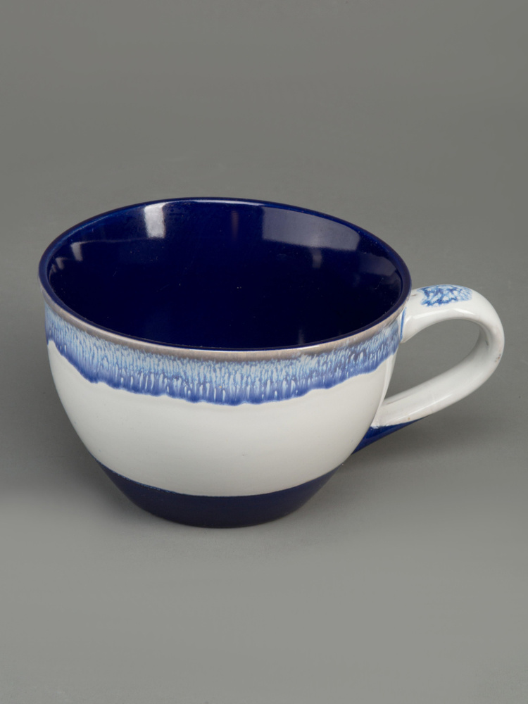 Бульонница керамическая 670 мл белая/кобальт купить на OZON по низкой цене (3103838297)