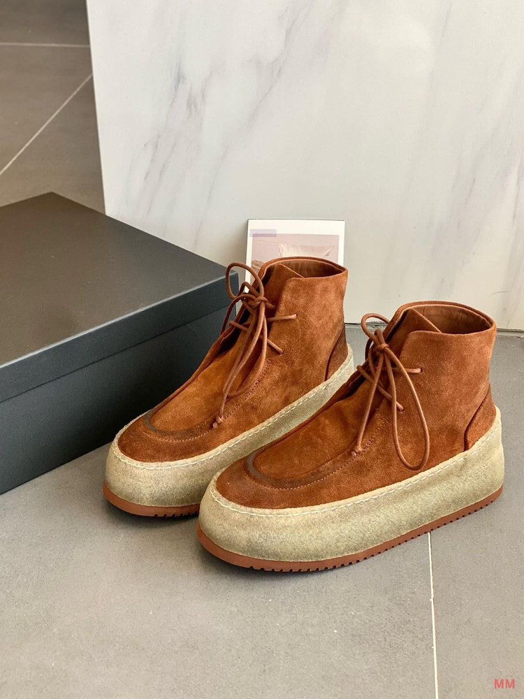 Ботинки в байкерском стиле Женский Marsell темно-коричневый, размер 37 ...