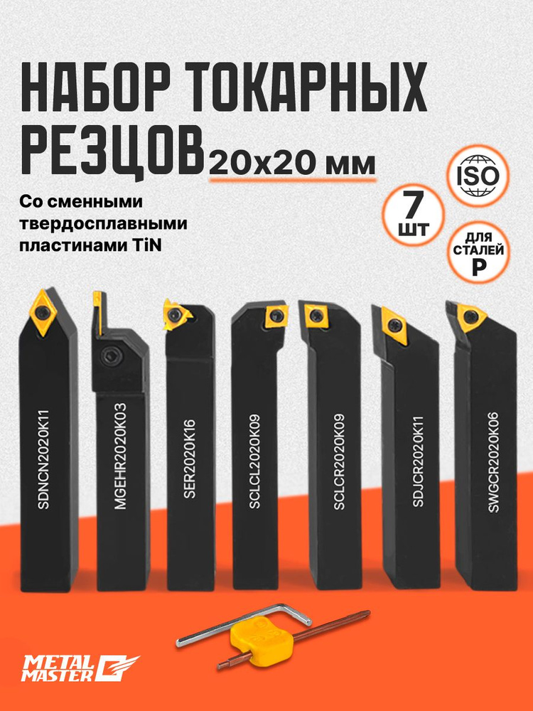 Набор резцов по металлу Metal Master со сменными твердосплавными ...