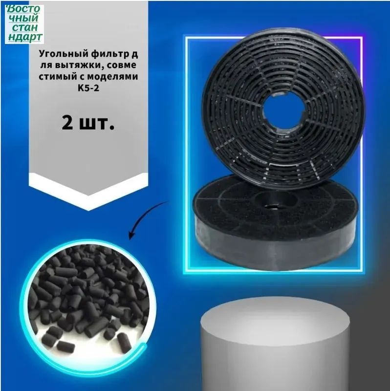 Угольные фильтры Krona K5-2 (2 шт.) для вытяжек Janna, Kamilla, Slim ...