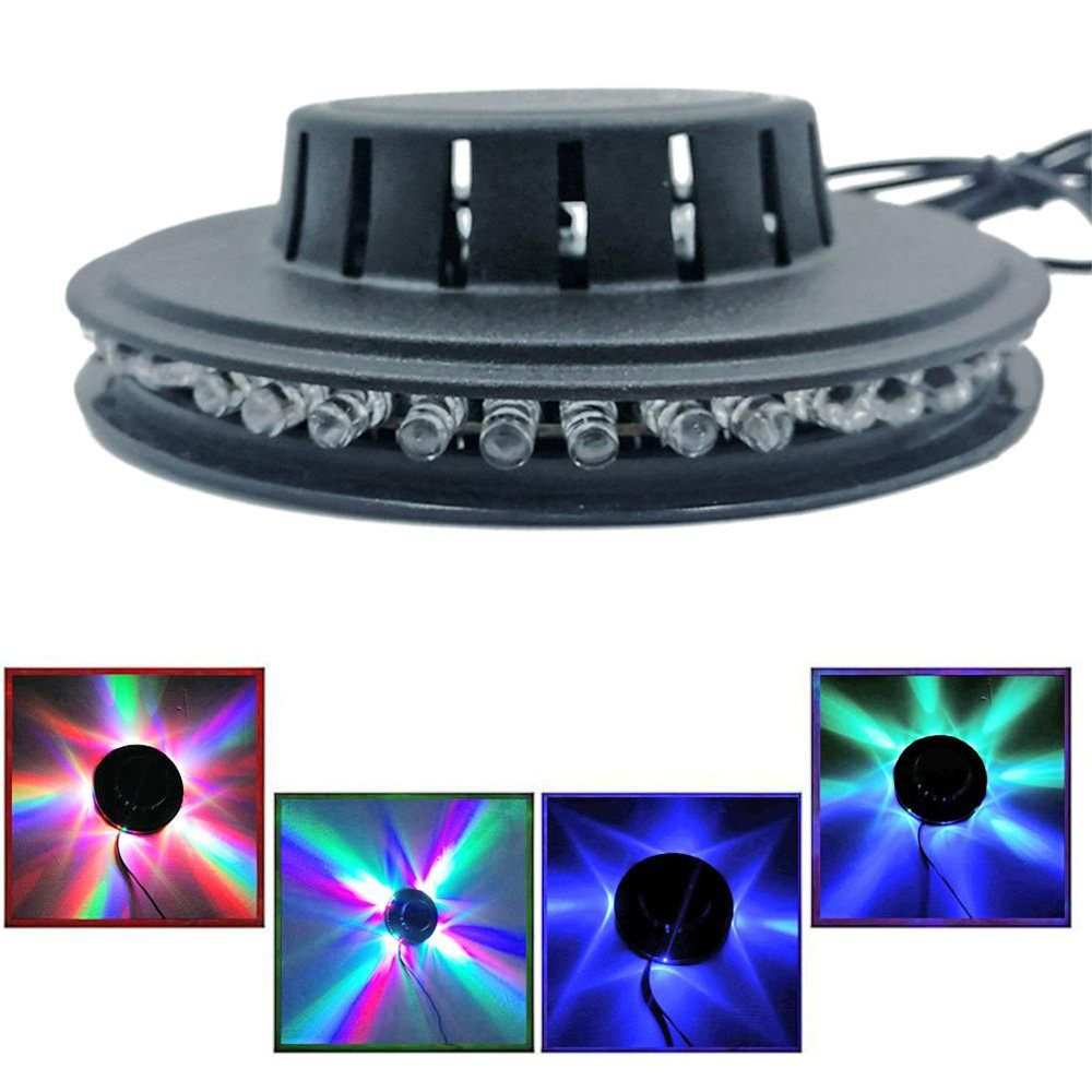 USB 48LED RGB вращающаяся звуковая лампа с зарядкой и режимом ...