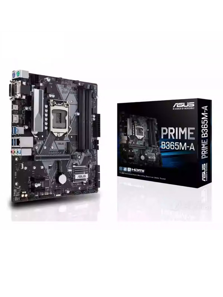 ASUS Системный блок PRIME_B365M-A), PRIME_B365M-A, черный, светло-серый ...