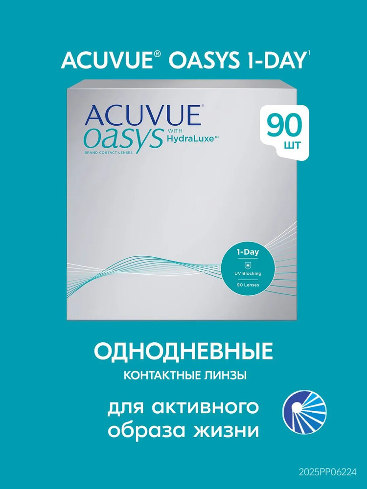 Контактные линзы ACUVUE OASYS 1-Day with HydraLuxe 90 линз / 8.5 / -5. ...