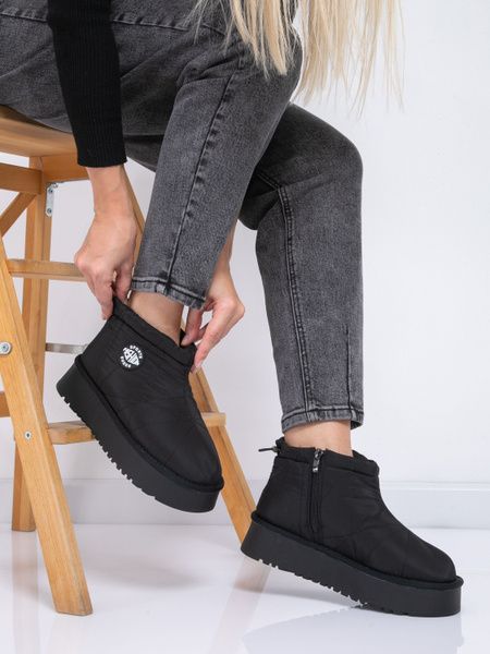 Дутики Женский Ascalini черный Текстиль Зима 8 Россия Водоотталкивающая пропитка купить c ...