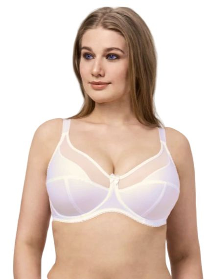Бюстгальтер Женский LENGY с мягкой чашкой, на косточках, размер 95B белый Полиамид, Эластан ...