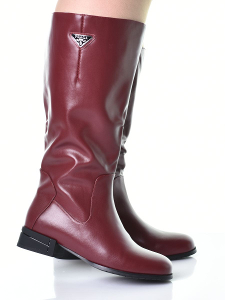 Сапоги Женский Ascalini, размер 43 бордовый Зима 12 Стандартный низкий (до 4 см) Россия купить c ...