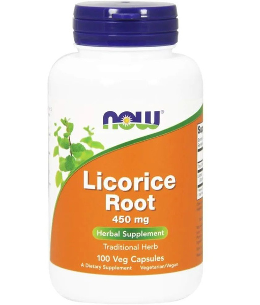 Корень Солодки (Licorice Root) 450 мг / Бад для поддержки дыхательной системы, витамины для ...