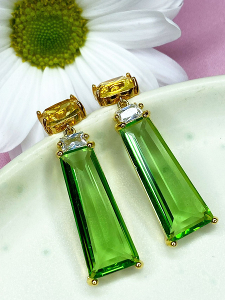 Серьги-гвоздики Lady Charm с кристальными подвесками/модная бижутерия в ...