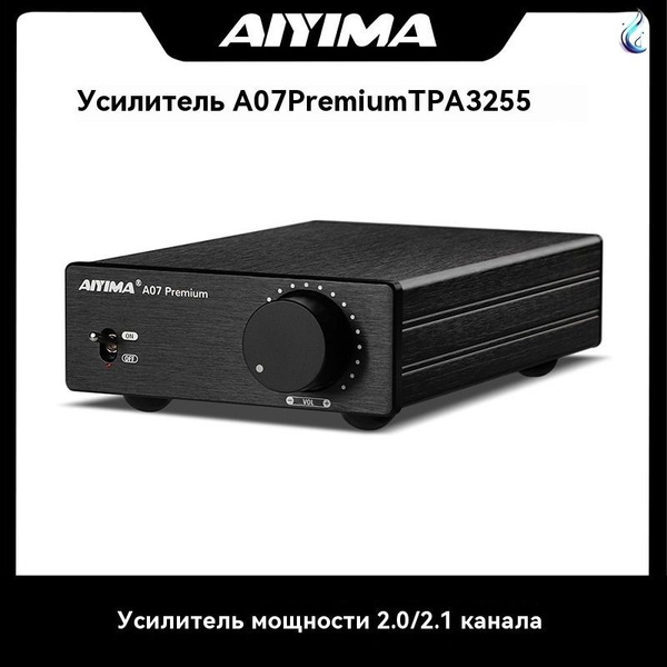 Aiyima A07-Premium Стереоусилитель мощности с адаптером питания ЕС 48 В 5 А TPA3255 300 Вт*2 ...