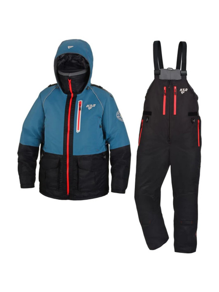 Костюм рабочий Мужской ХСН, размер 50, 52 бирюзовый, рост 170 Однотонный Молния Капюшон, Карманы ...