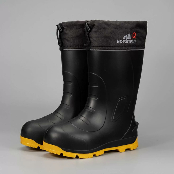 Сапоги Мужской Nordman для рыбалки, размер 43 черный, желтый Зима 7 Россия Без застёжки купить c ...