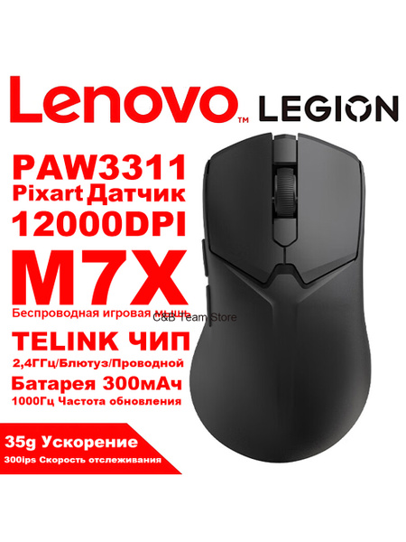 Игровая мышь беспроводная Lenovo беспроводная LEGION M7 , черный,M7X ...