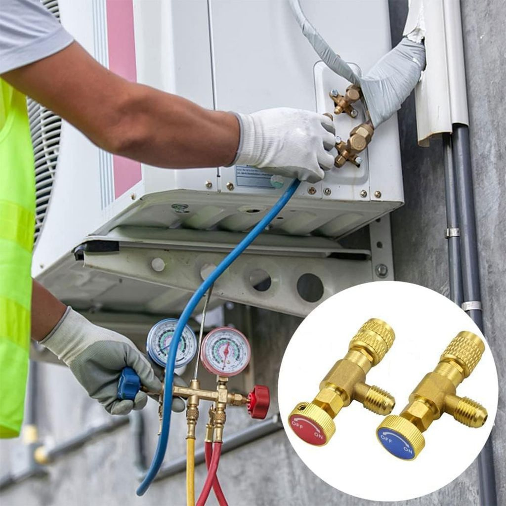 2 шт. Предохранительные клапаны хладагента Латунный регулятор расхода ...