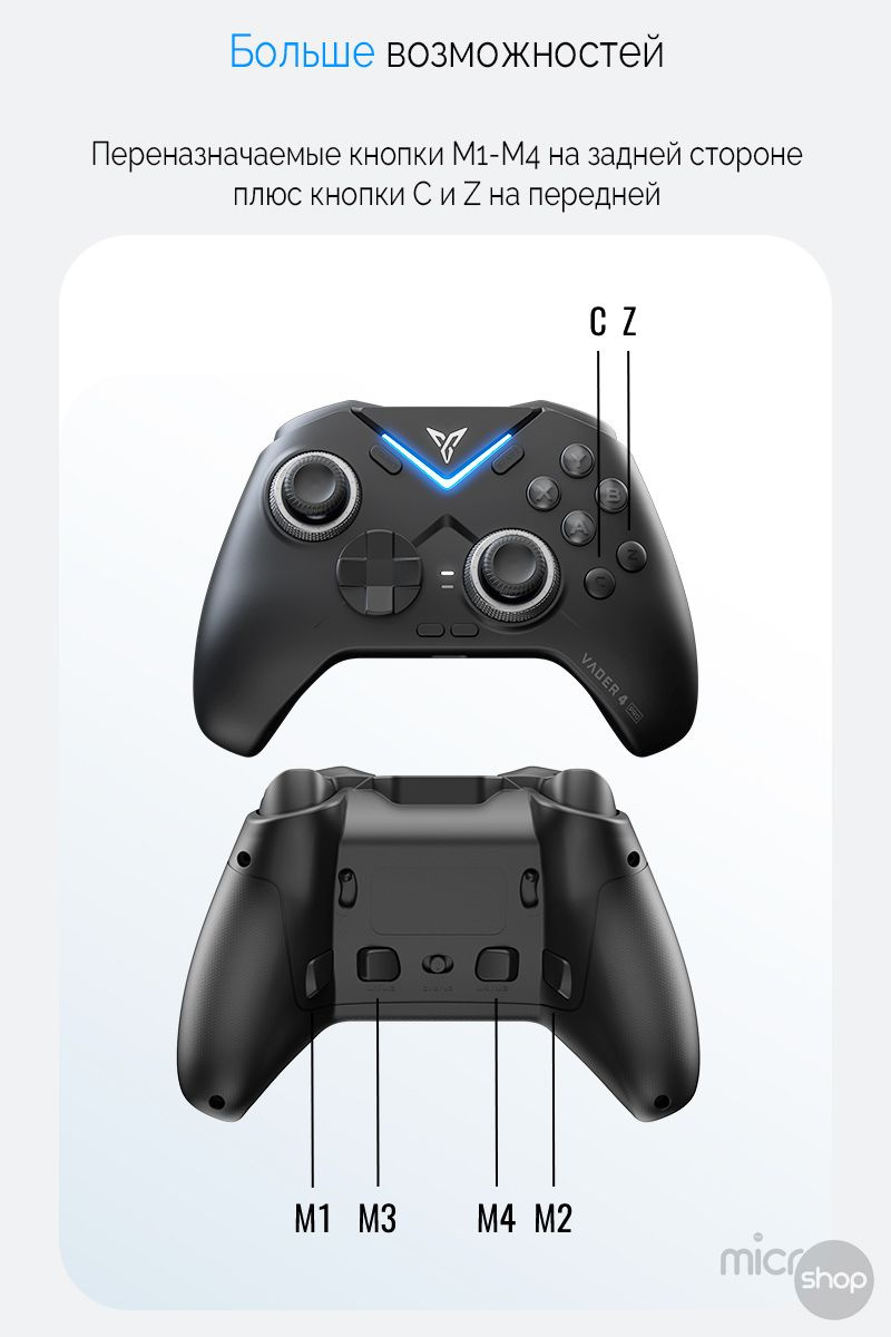 Flydigi Vader 4 Pro - беспроводной кроссплатформенный геймпад (PC ...