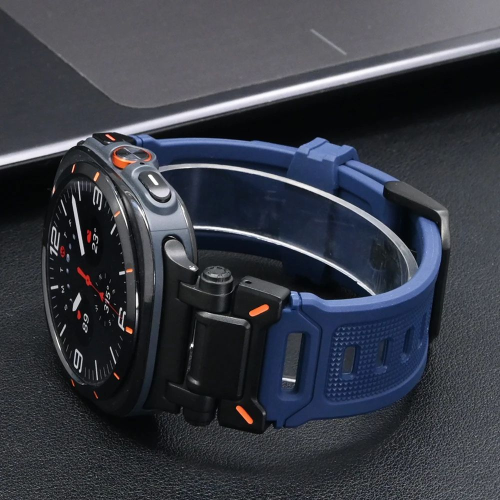 Металл +TPU силиконовый ремешок для Samsung Galaxy Watch7 Ultra 47 мм ...